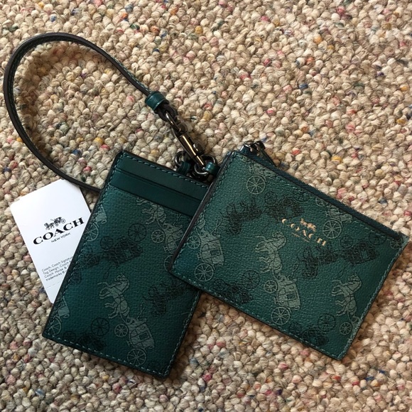 Coach | Accessories | Coach Lanyard Set With Horse And Carriage Print ...